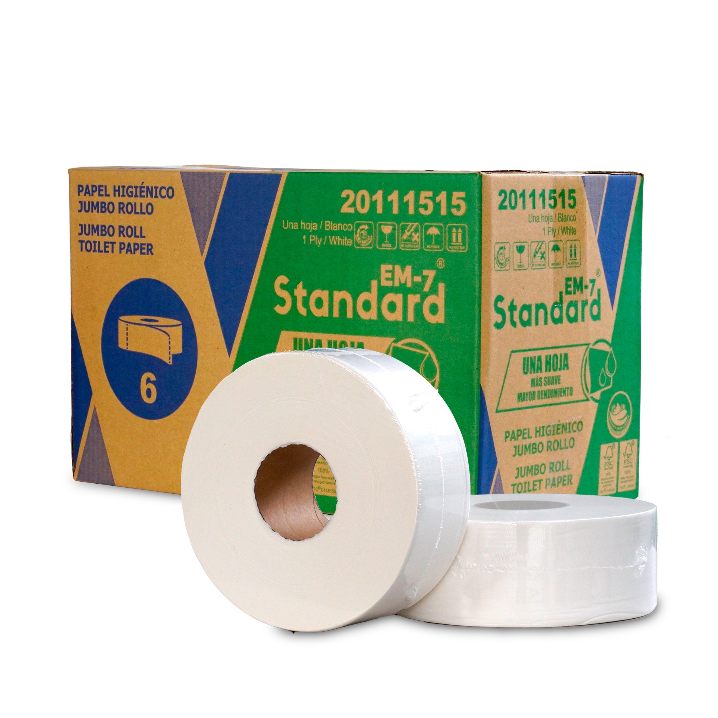 PAPEL HIGIÉNICO JUMBO 6 ROLLOS X 500 MTS 1 PLY - PREMIUM – Hyper Clean S.A.